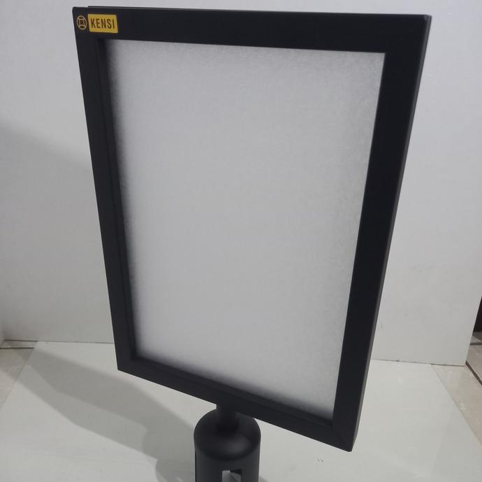 Jual Sign Board FRAME DISPLAY A4 Potrait Signage Hitam papan tiang ...