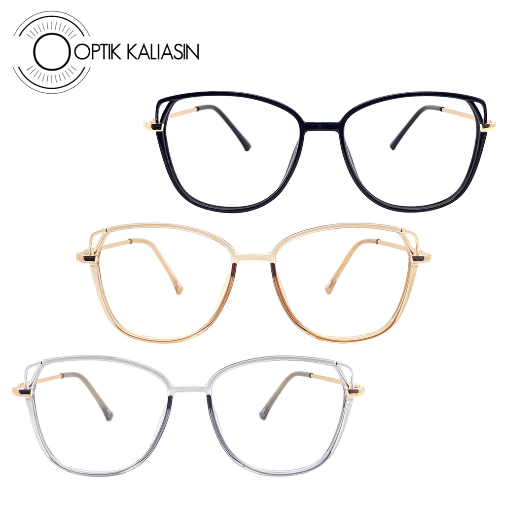Jual OPTIK KALIASIN - Frame Kacamata wanita cat eye mata kucing lentur minus plus anti radiasi ...