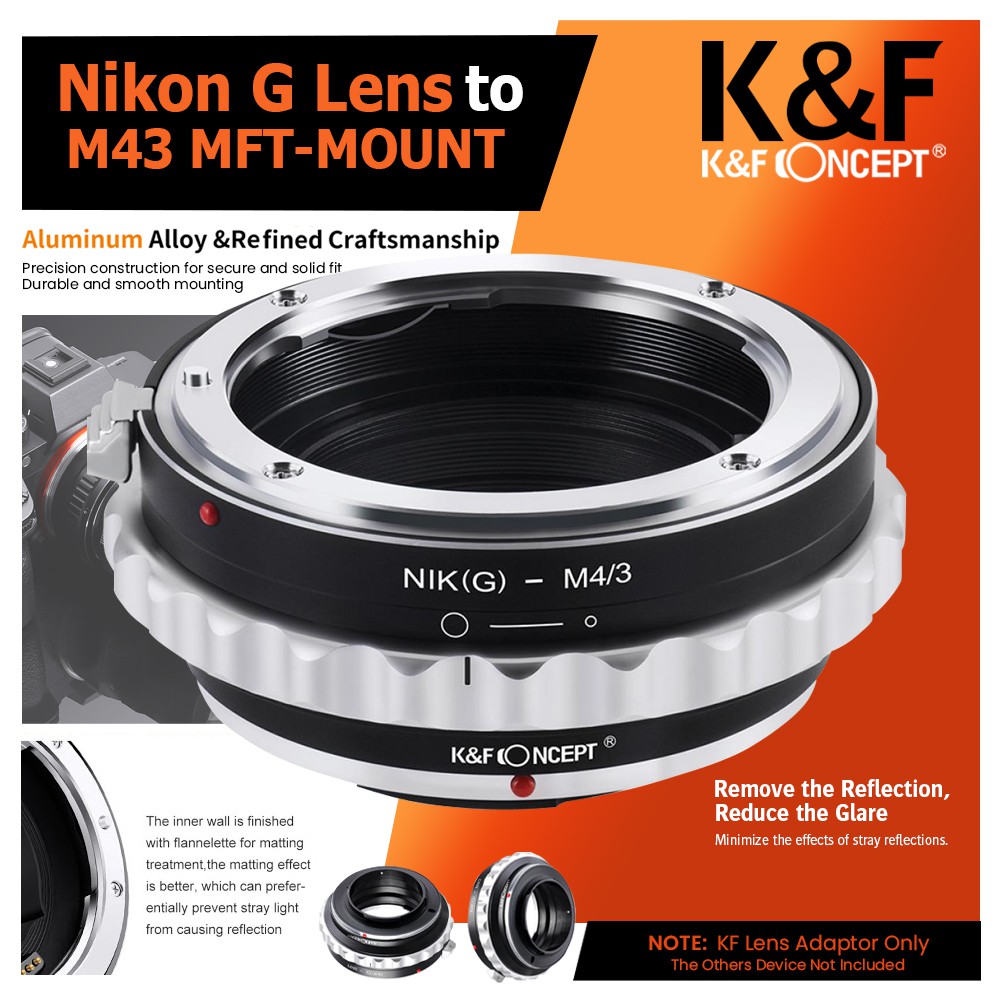 Jual KNF Concept Lens Mount Adapter Nikon G to M43 MFT Mount | Shopee ...