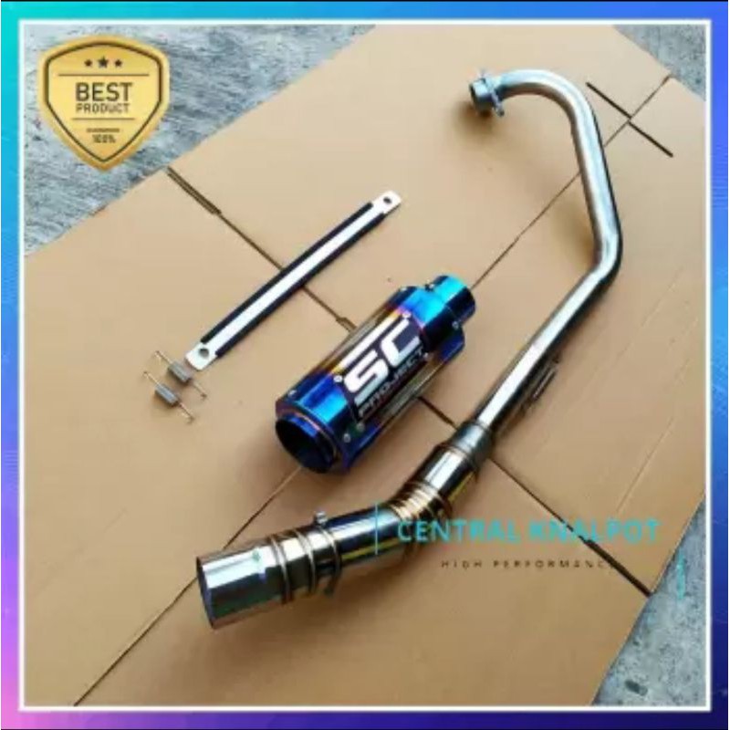 Jual SC Project Blue Gold, Buat Vixion,Cb150r, CBR, Gsx, R15, satria fu ...
