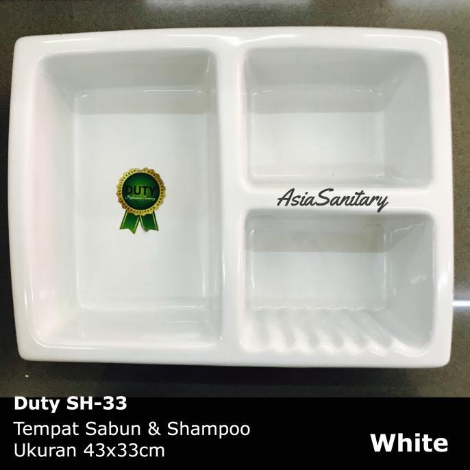 Jual Tempat Sabun & Shampoo merk DUTY SH-33 bahan keramik uk 43x33x10 ...
