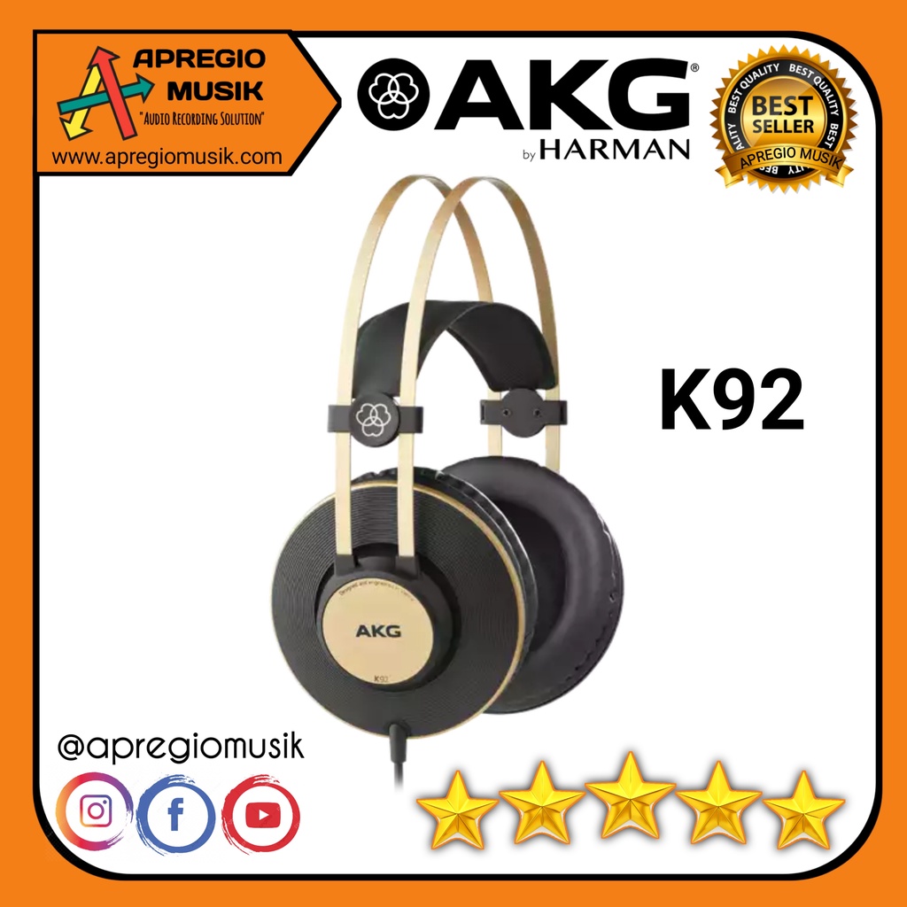 Jual AKG K92 K 92 Headphone Flat Monitoring ORIGINAL | Shopee Indonesia