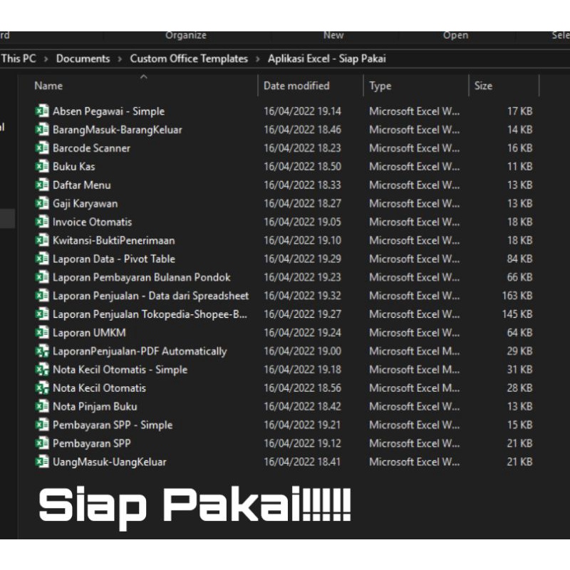 Jual PROGRAM EXCEL - SIAPA PAKAI!!! | Shopee Indonesia