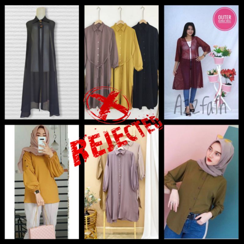 Jual Baju Reject Cacat Atasan Blouse Tunik Cardigan Wanita Zubi Fashion ...