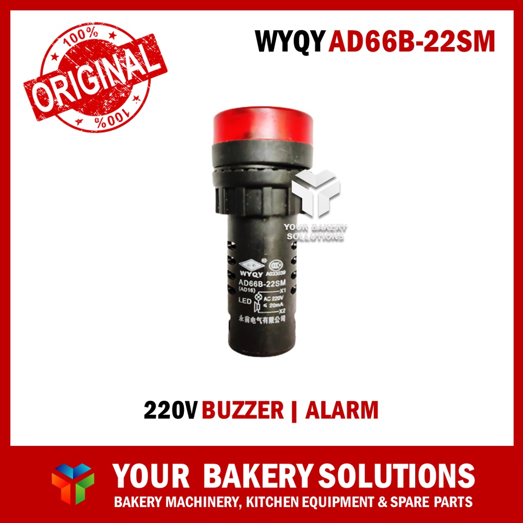 Jual Buzzer Alarm 220V AC WYQY AD66B-22SM Oven Deck Gas Listrik ...