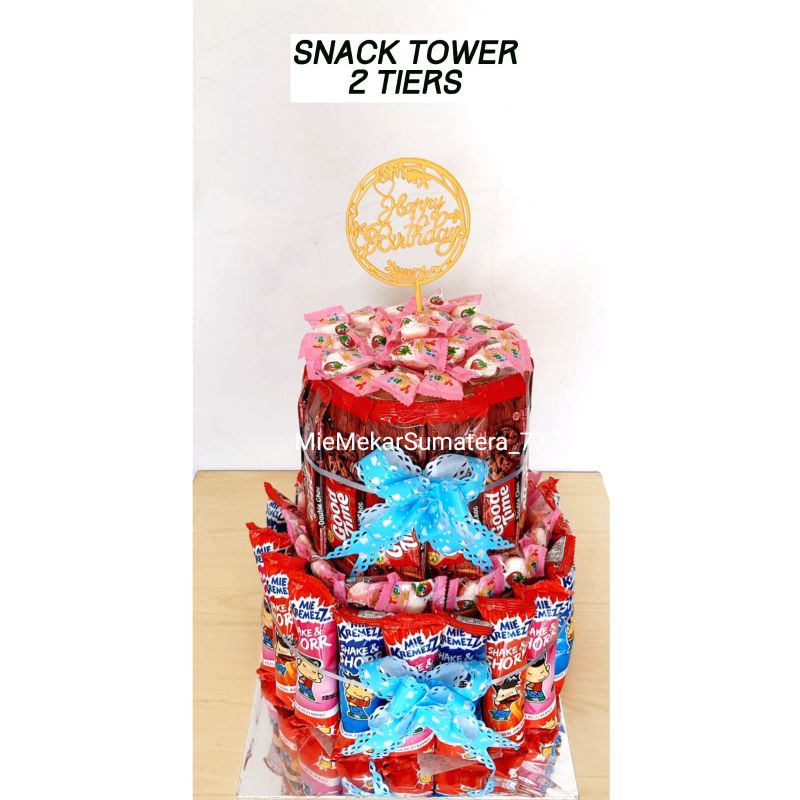 Jual SNACK TOWER/KUE ULANGTAHUN/SNACK CAKE/SNACK TART/SNACK ULTAH ...