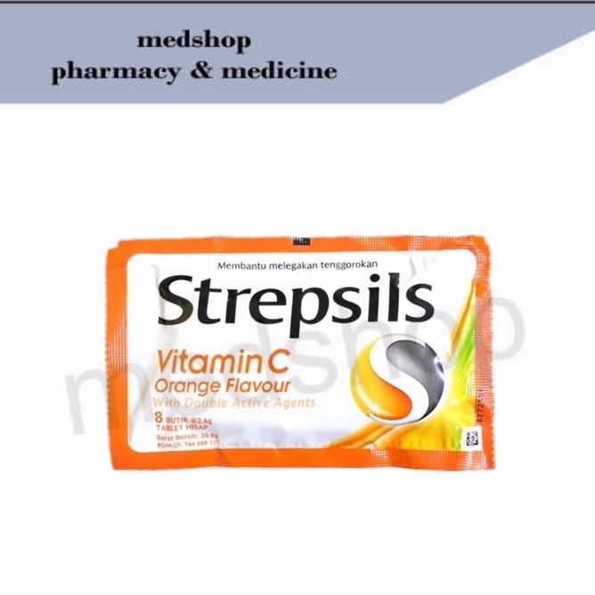 Jual Permen Strepsils Vitamin C Sachet 8s | Shopee Indonesia