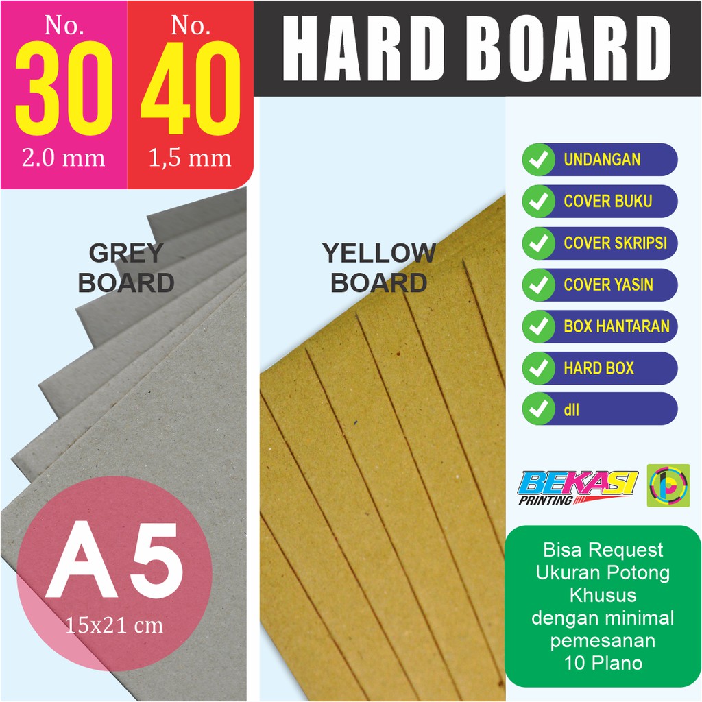 Jual Karton Board No. 20 - 30 Ketebalan 1.5 - 2 mm size 15 x 21 cm ...