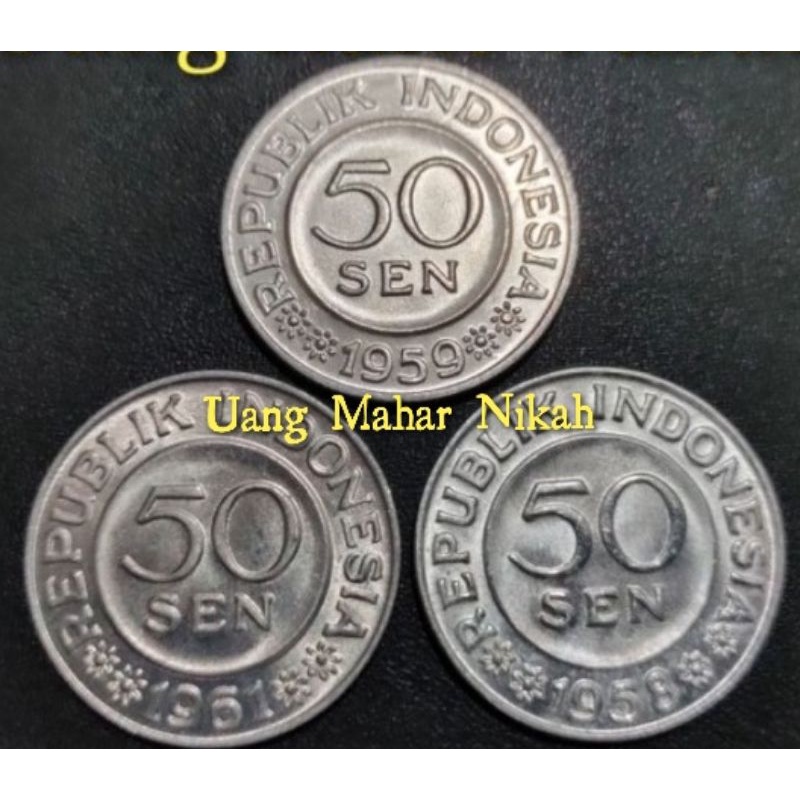 Jual KOIN SET 50 SEN TAHUN 1958, 1959, 1961 GARUDA PANCASILA - 3 KEPING . | Shopee Indonesia