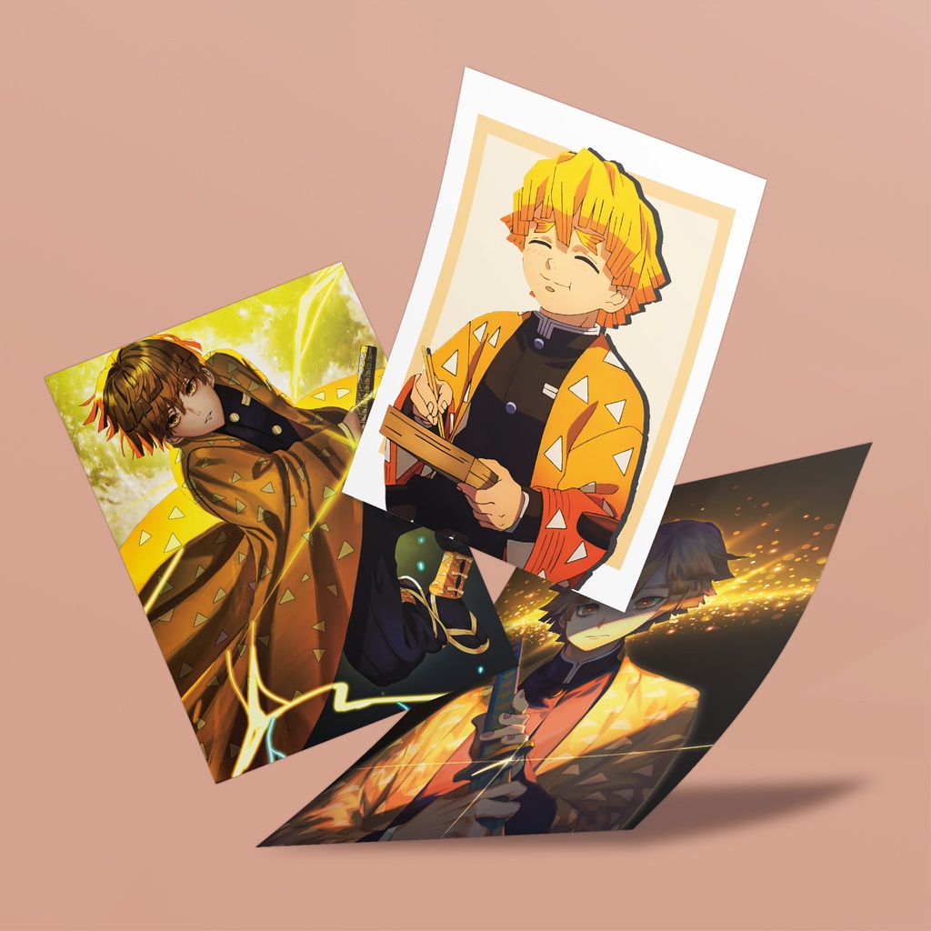 Jual Poster Zenitsu Agatsuma | Kimetsu no Yaiba / Demon Slayer | A4 ...