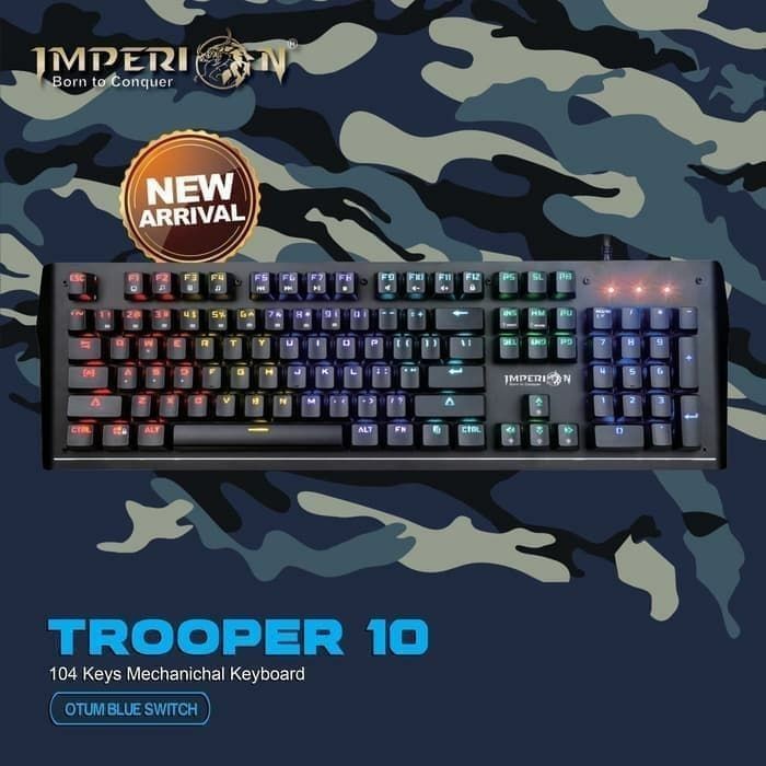 Jual Imperion Trooper 10 Keyboard Gaming Mechanical RGB | Shopee Indonesia