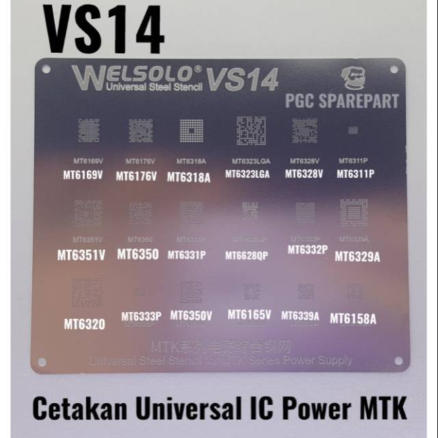 Jual Welsolo VS14 Cetakan Plat IC Power Supply MTK MT6169V MT6176V MT6318A MT6323LGA MT6328V ...