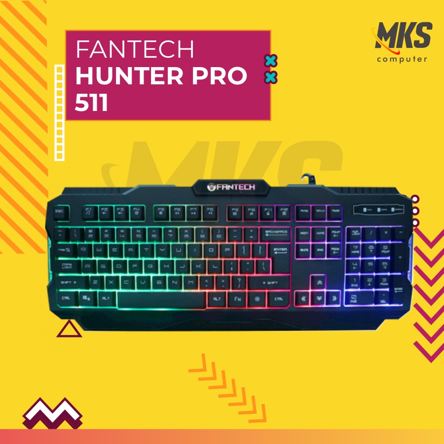 Jual FANTECH HUNTER PRO K511 backlight pro gaming keyboard - Black ...