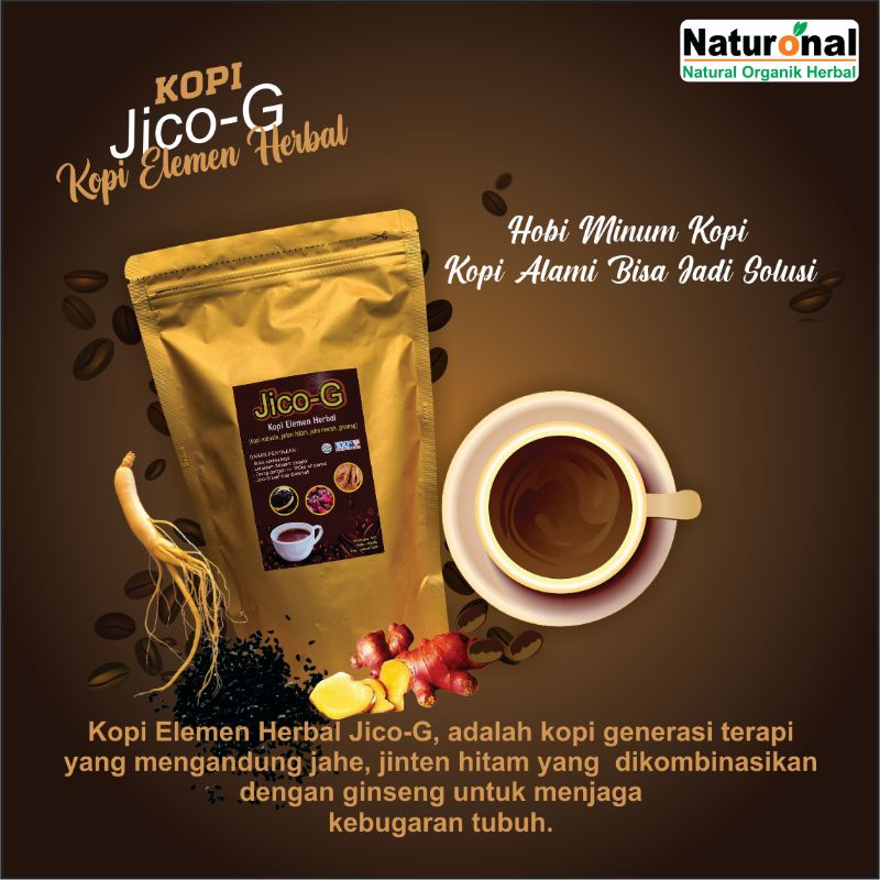 Jual Jico - G Coffee / Kopi Elemen Herbal / Kopi Stamina Pria Kuat ...