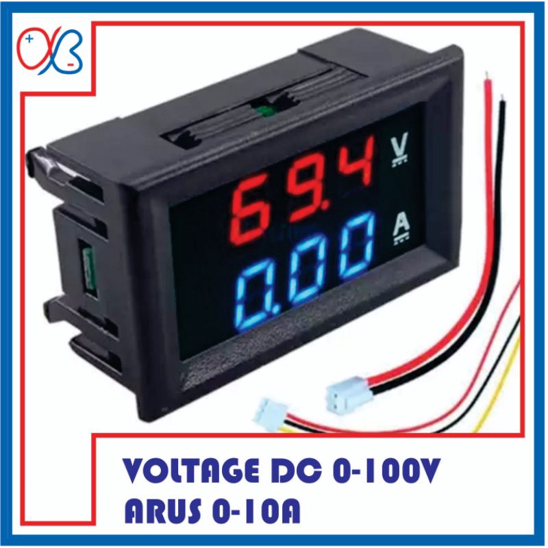 Jual Digital Voltmeter Ammeter DC 100V 10A 3 digit | Shopee Indonesia