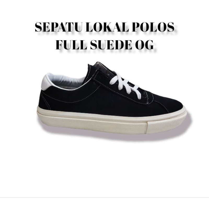 Jual SEPATU LOKAL POLOS PRIA HITAM SUEDE GAYA STYLE 73 DX OG PREMIUM ...