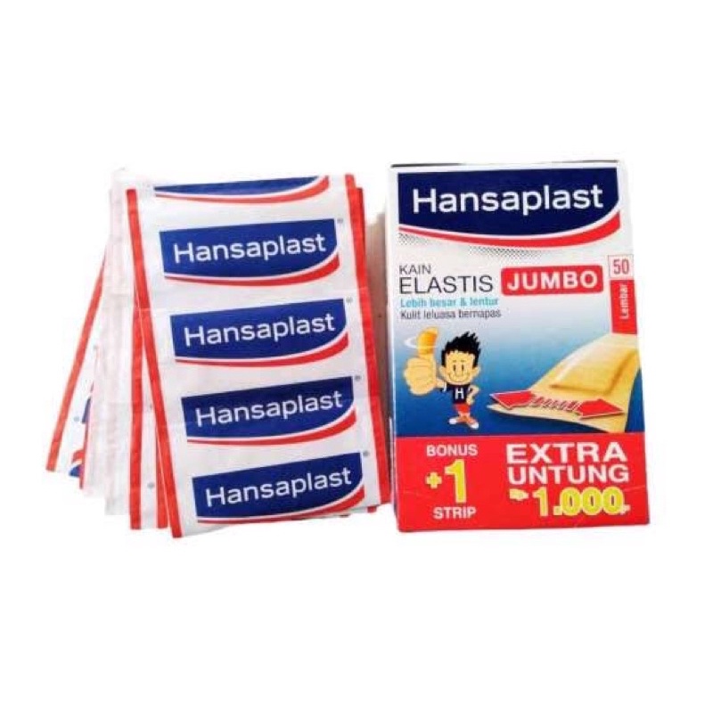Jual HANSAPLAST JUMBO ISI 50’S PLESTER LUKA PLESTER ELASTIC PLESTER ...