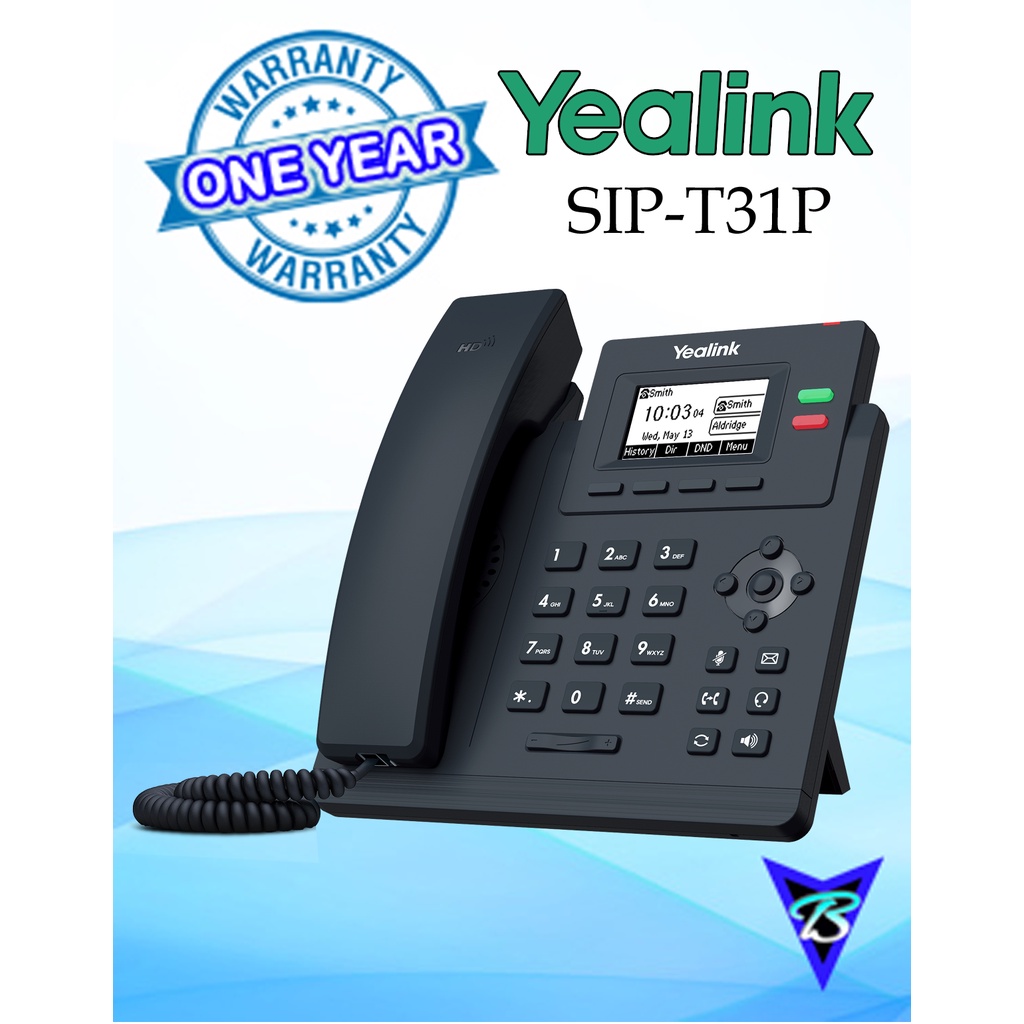Jual Yealink SIP-T31P IP Phone Entry-level IP Phone | Shopee Indonesia