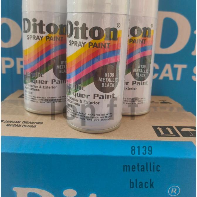 Jual pilox cat semprot diton 8139 Black Metalik/ HITAM MENGKILAP 150cc ...