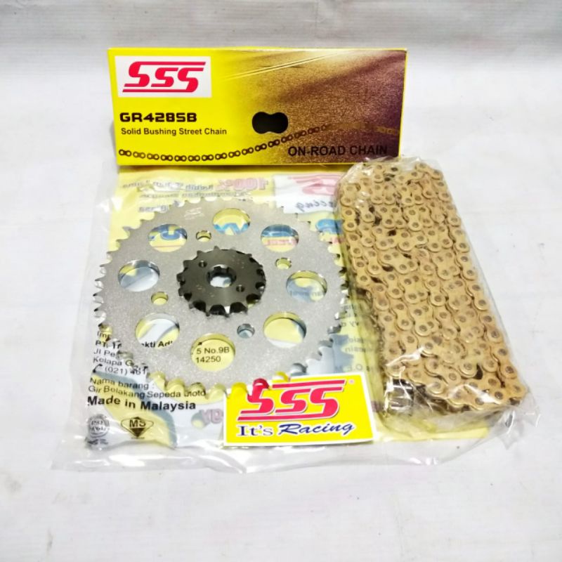 Jual Gear Set SSS Honda Verza Sonic GTR + Rantai SSS Gold | Shopee Indonesia