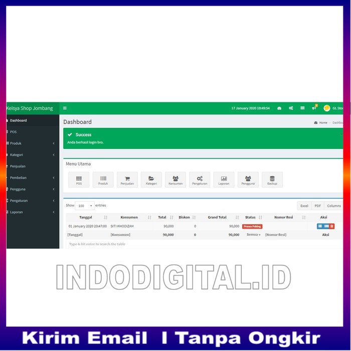 Jual Aplikasi penjualan - Point Of Sale Berbasis Web Posgreen ...