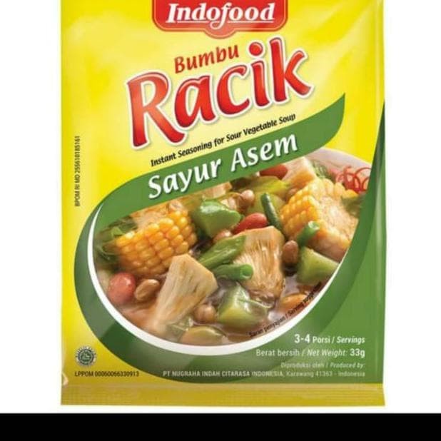 Jual INDOFOOD BUMBU RACIK SAYUR ASEM 33 GRAM | Shopee Indonesia