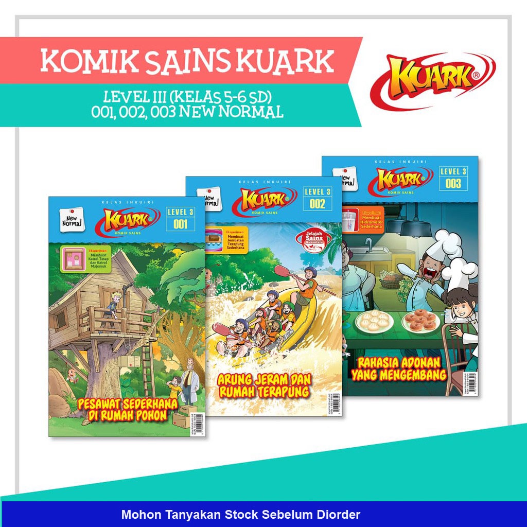 Jual ANAK CERDAS - KOMIK SAINS KUARK LEVEL 3 NO 001 sd 003 TAHUN XVII ...
