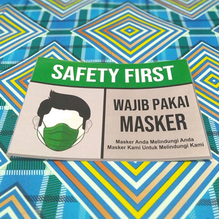 Jual Stiker Masker - Stiker Poster Menggunakan Masker Elegan | Shopee ...