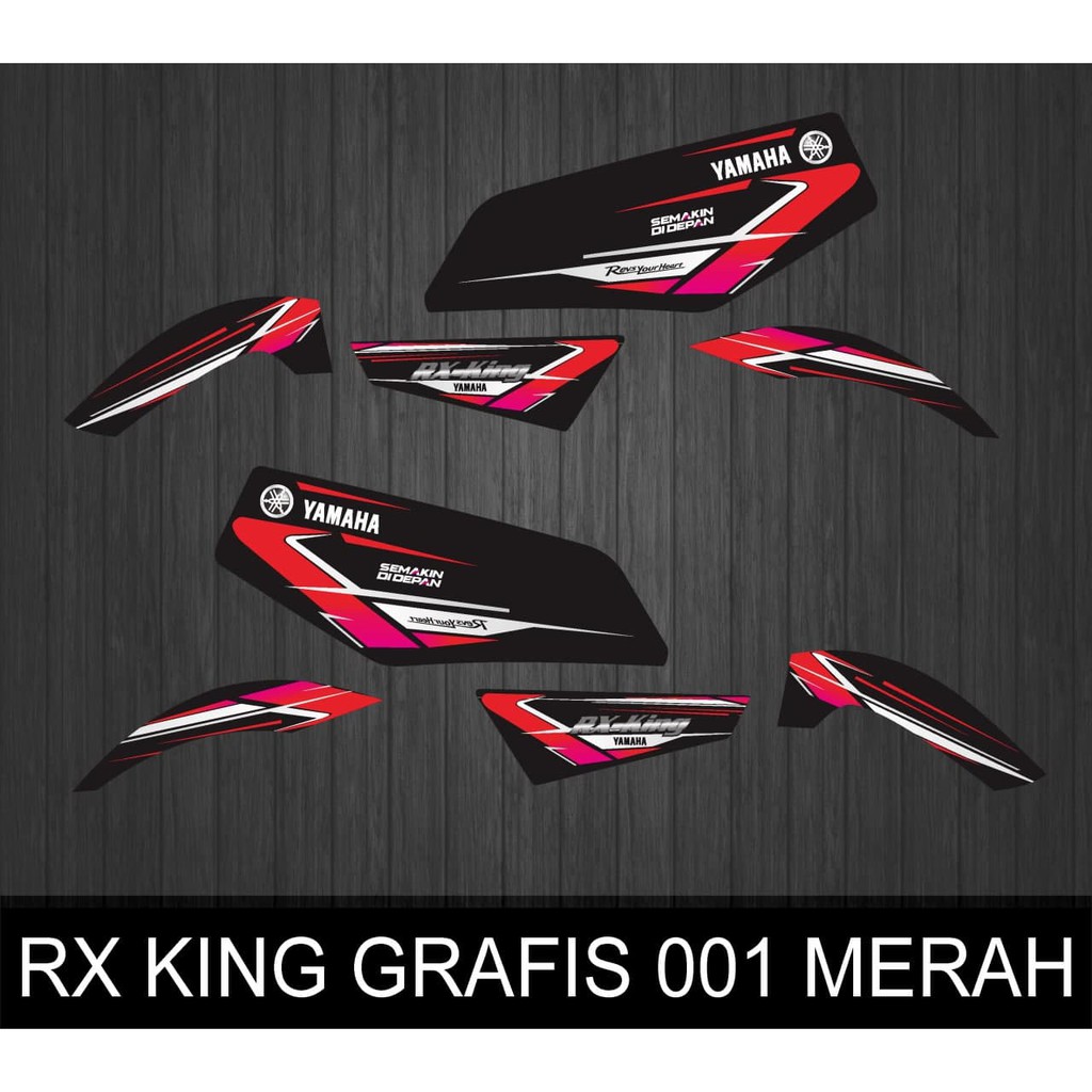 Jual STIKER STRIPING VARIASI RX KING GRAFIS MERAH 001 | Shopee Indonesia