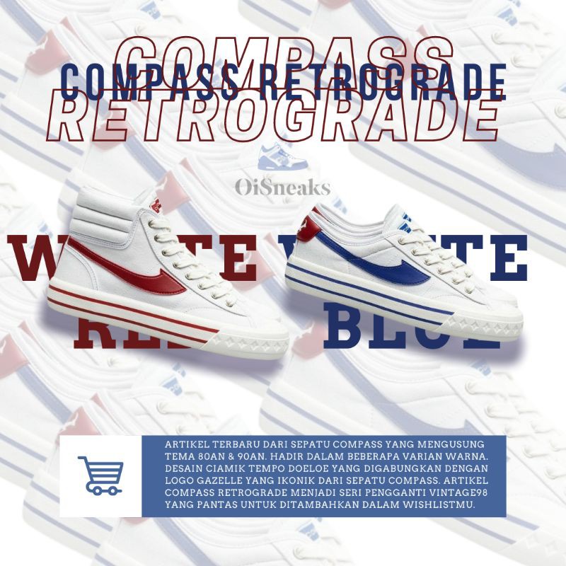 Jual SEPATU COMPASS RETROGRADE HIGH & LOW | Shopee Indonesia