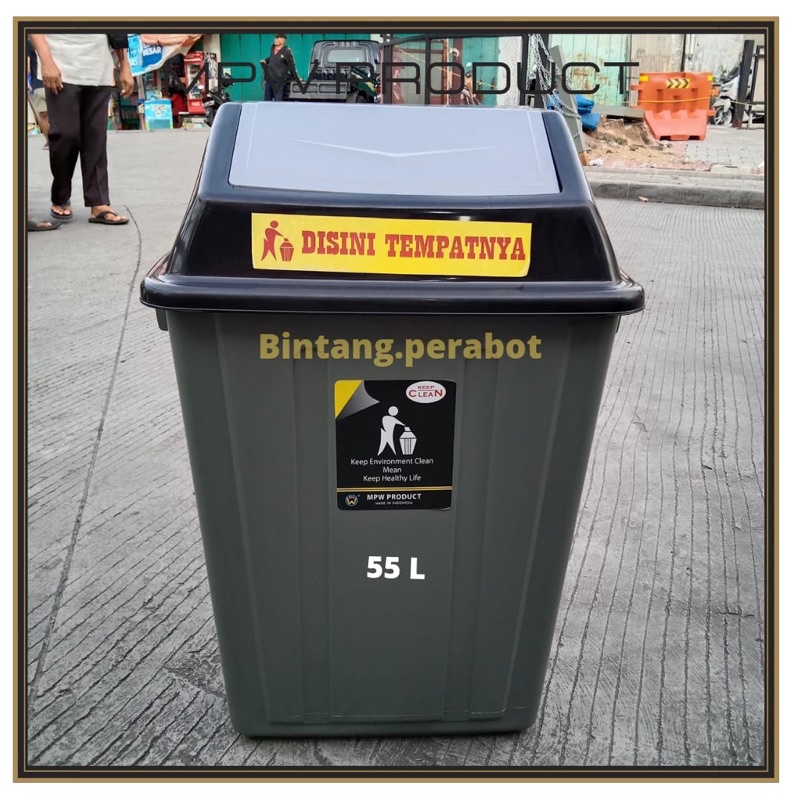 Jual MPW PRODUCT - Tempat Sampah MPW Abu Silver 5L 10L 15L 20L 42L 65L 100L / Tong Sampah ...