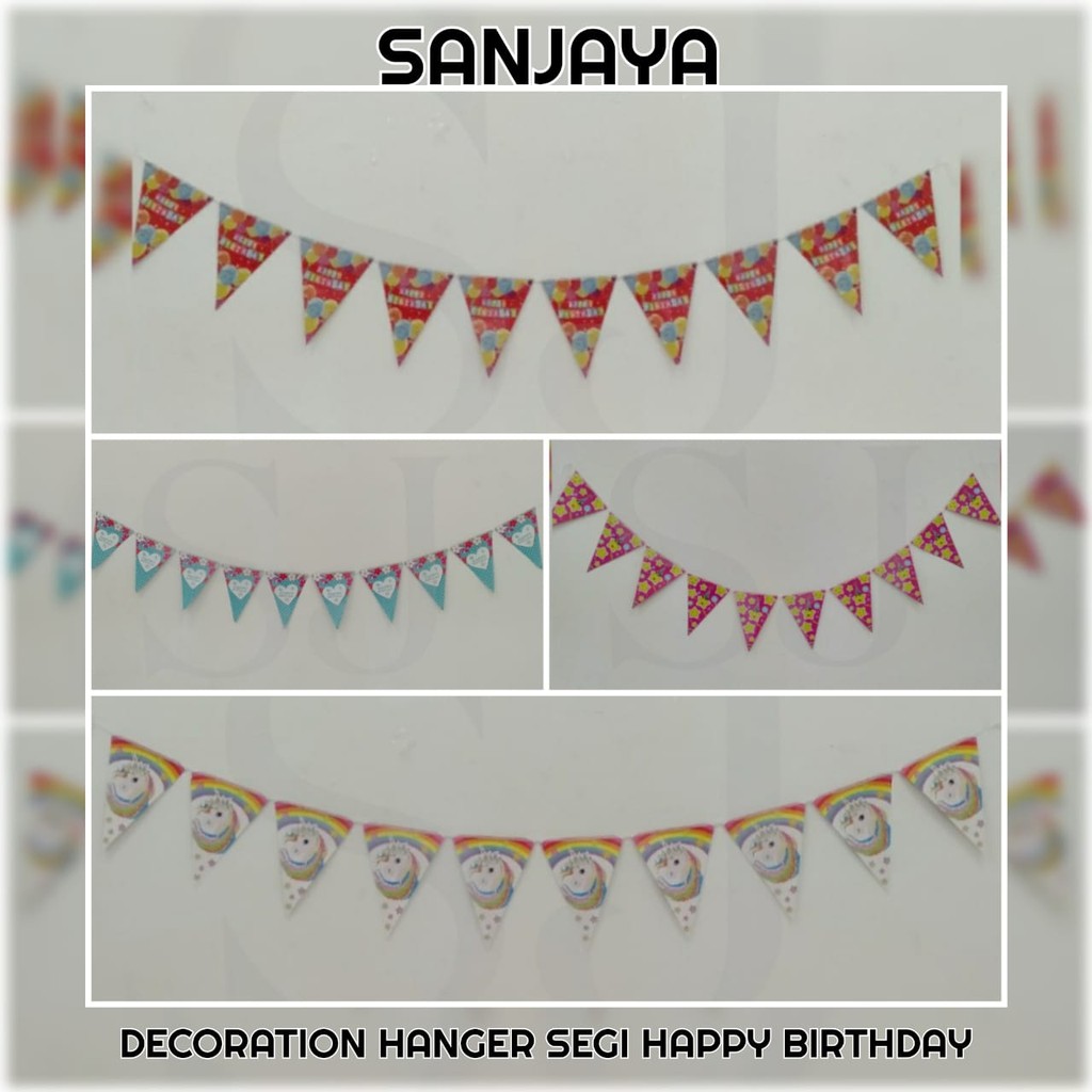 Jual Bunting Flag Karakter / Bendera Segitiga Ulang Tahun / Banner Flag ...