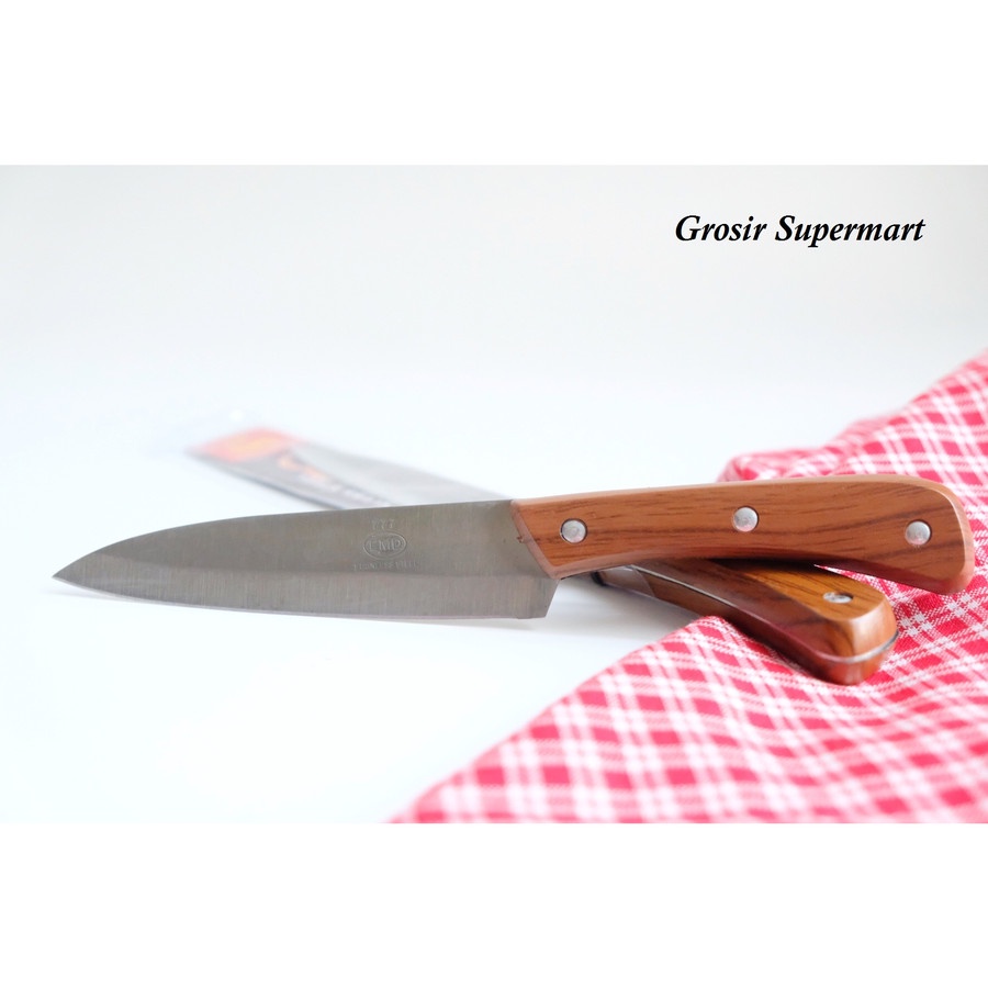 Jual Pisau KAYU LANCIP Dapur 5" Stainless Steel Gagang Corak Kitchen ...
