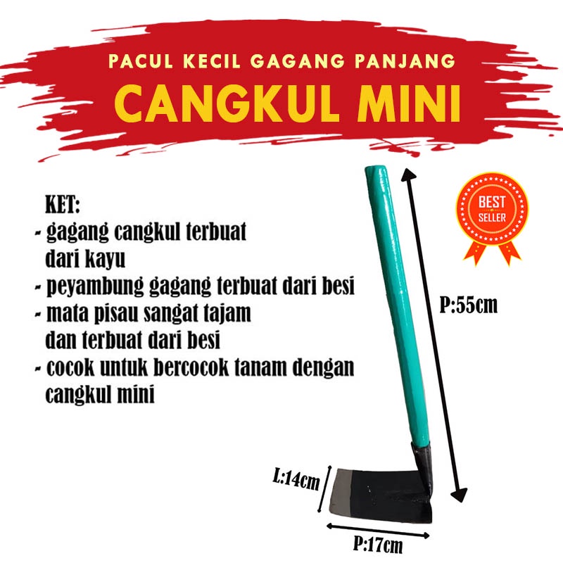 Jual Cangkul Kecil Gagang Panjang - Pacul Mini Taman Kored Rumput ...