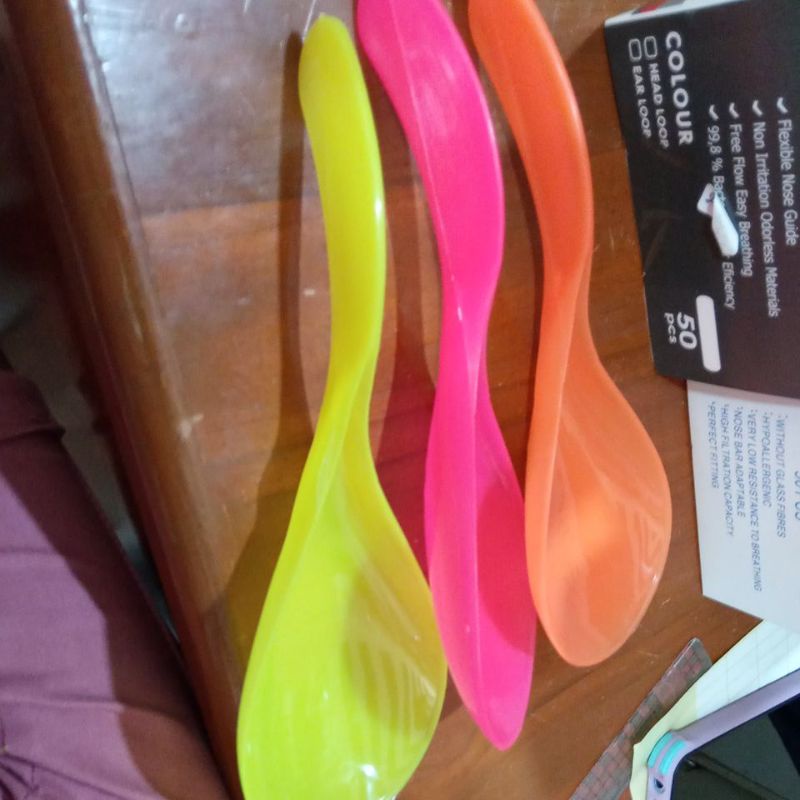 Jual Centong entong nasi plastik PELANGI souvenir pernikahan centong ...