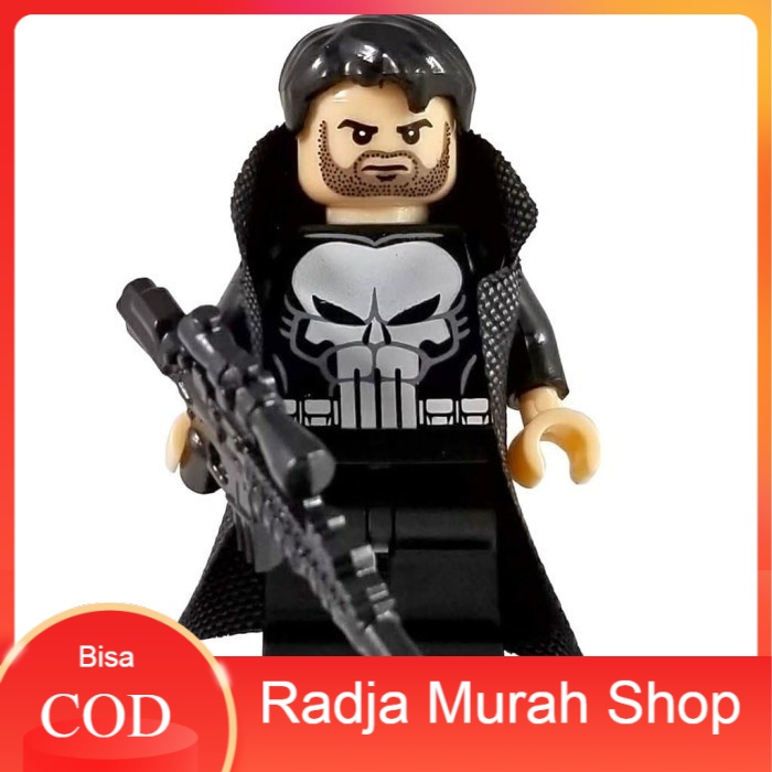 Jual Marvel Spiderman The Punisher Frank Castle Minifigure Lego kw ...