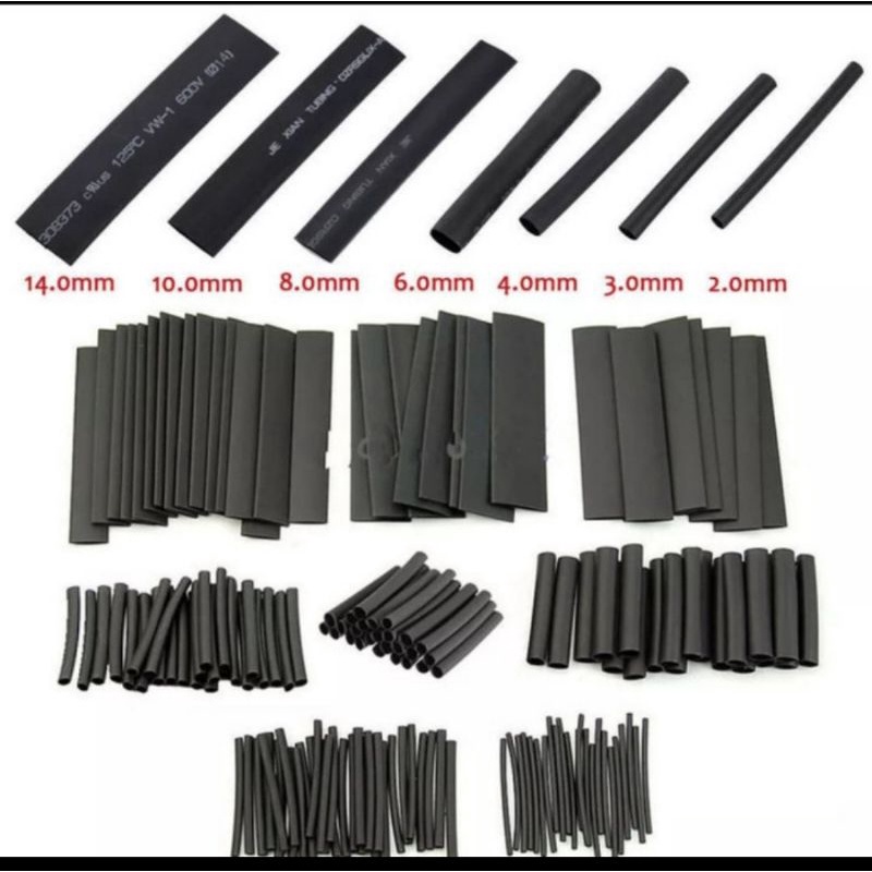 Jual Heat shrink / isolasi bakar 3mm, 4mm, 5mm, 6mm, 8mm, 10mm, 12mm ...