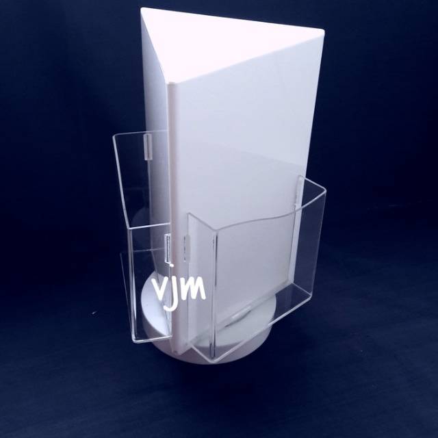 Jual Tempat brosur acrylic uk f:3 putar 3d , brosur holder akrilik ...