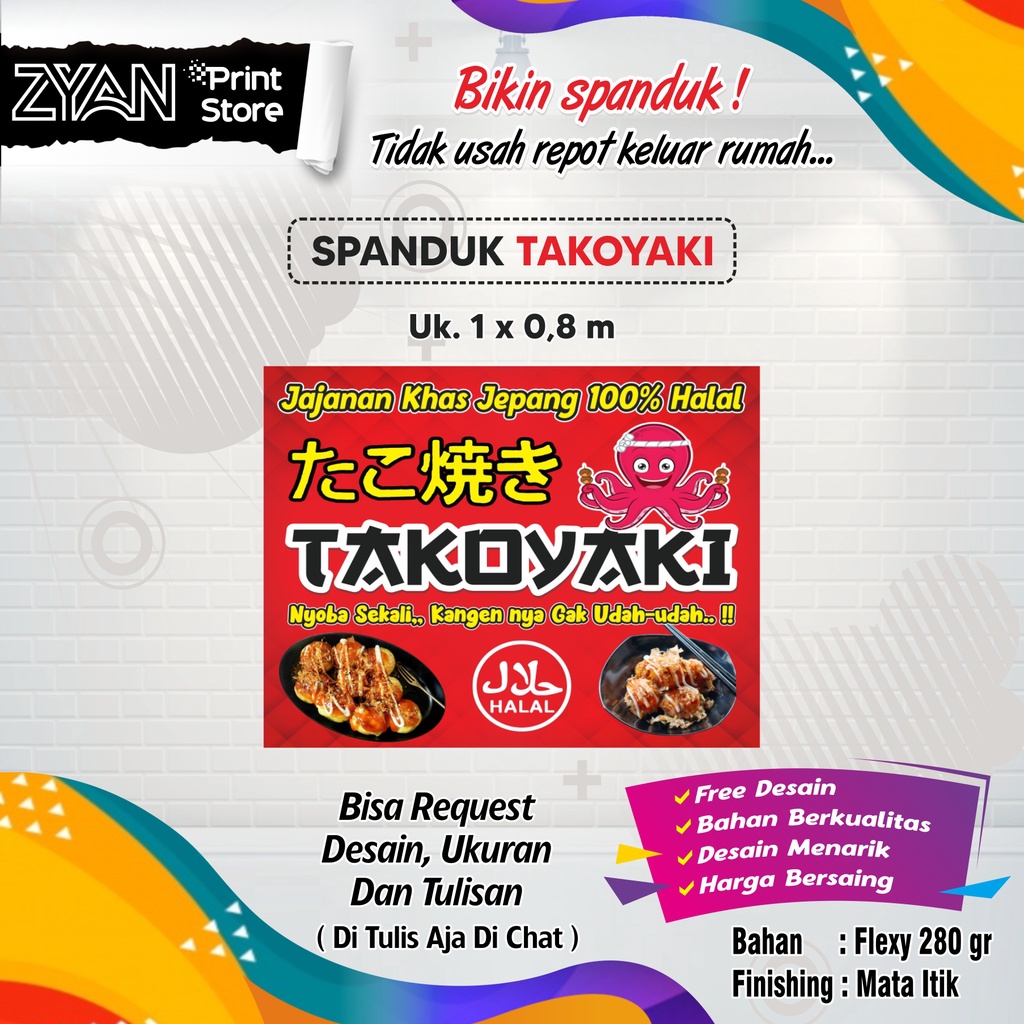 Jual SPANDUK BANNER TAKOYAKI | Shopee Indonesia