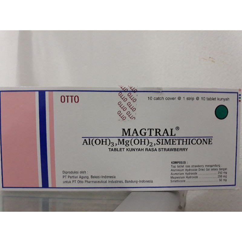 Jual MAGTRAL TABLET KUNYAH RASA STRAWBERRY & MINT PER STRIP ISI 10 ...