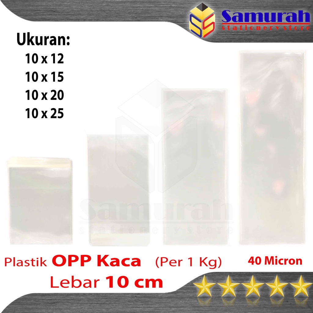 Jual Plastik OPP Kaca Lebar 10 x 12 cm Bening / Plastic Souvenir Ukuran 10x15 - Accesories 10X20 ...