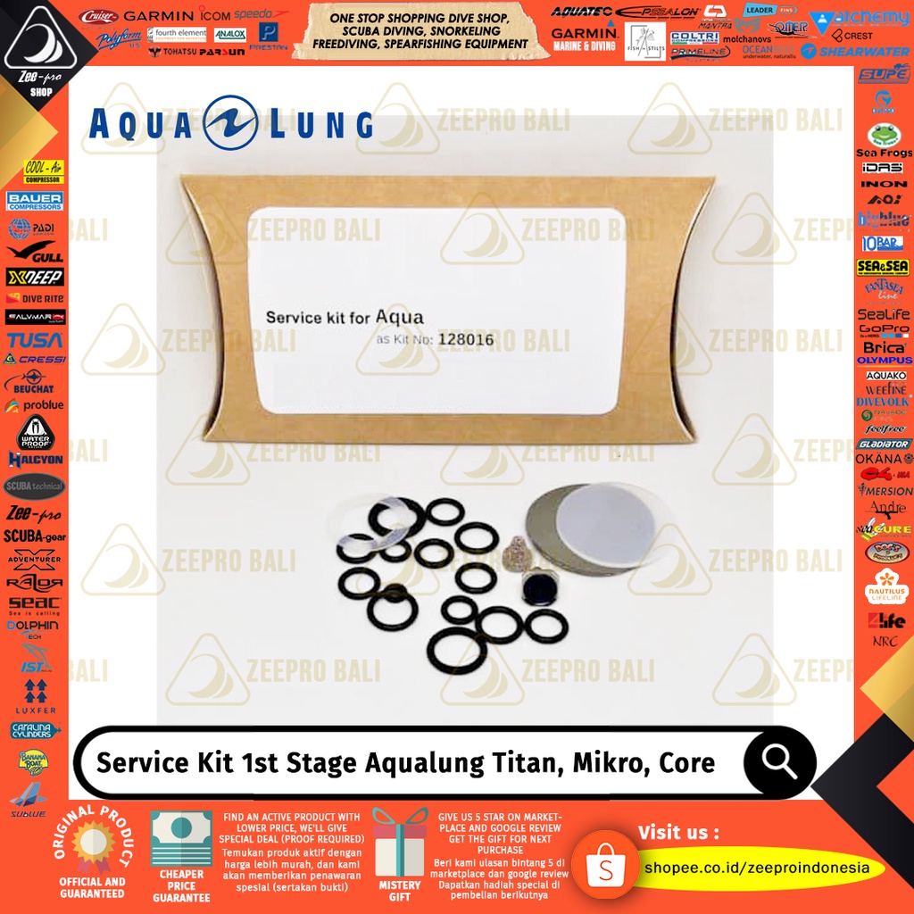 Jual Service Kit Regulator 1st Stage Aqualung 128016 Titan Core Mikro ...