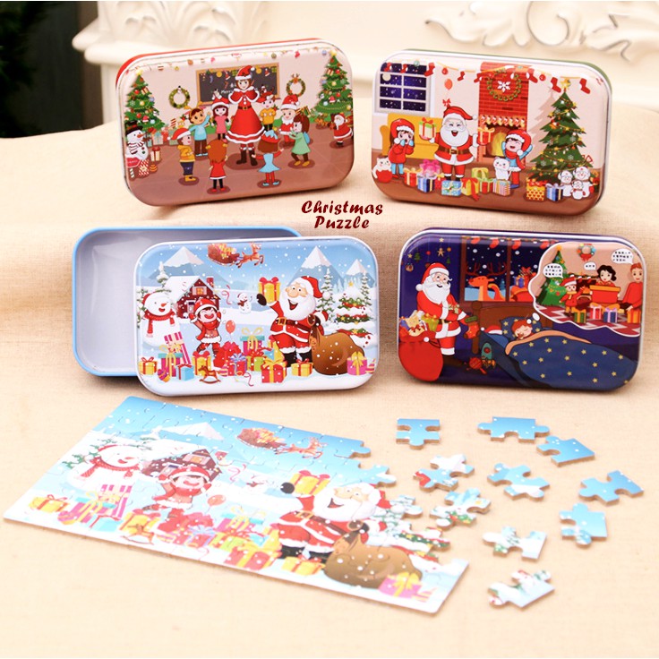 Jual Christmas PUZZLE gambar motif Natal cocok untuk kado atau hadiah ...