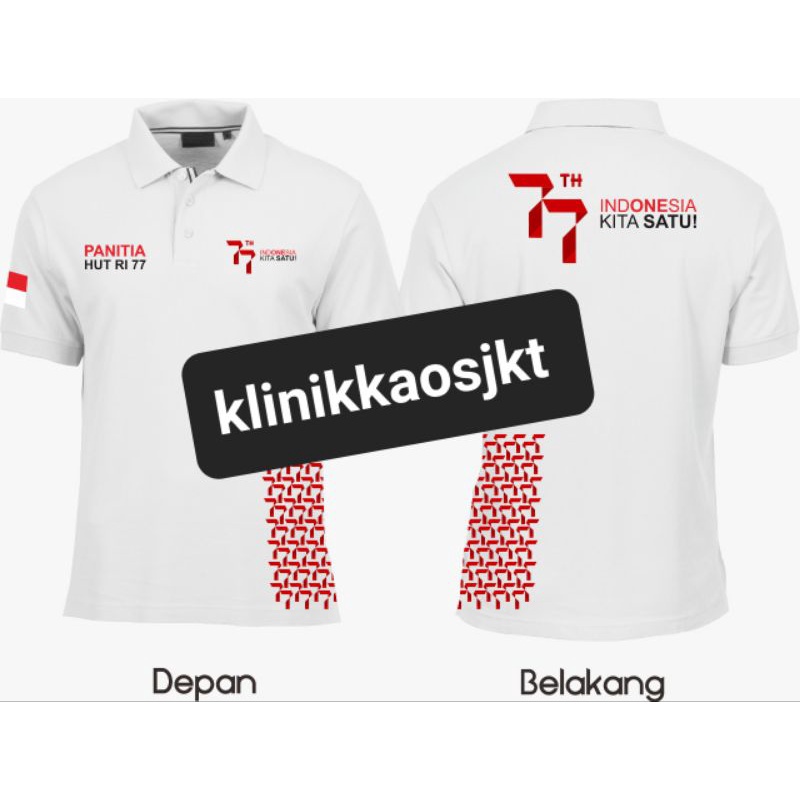 Jual BAJU - KAOS KERAH PANITIA HUT RI 77 - TSHIRT DIRGAHAYU KEMERDEKAAN INDONESIA 77 BISA CUSTOM ...