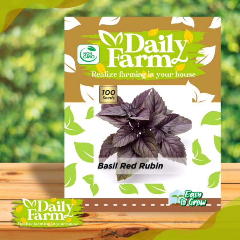 Jual Benih Basil Red Rubin - Daily Farm | Shopee Indonesia