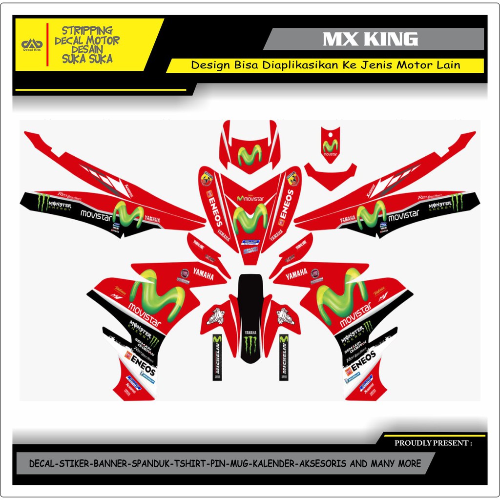 Jual Sticker Striping Mx King Decal Stiker Mx king Full Body MONSTER ...