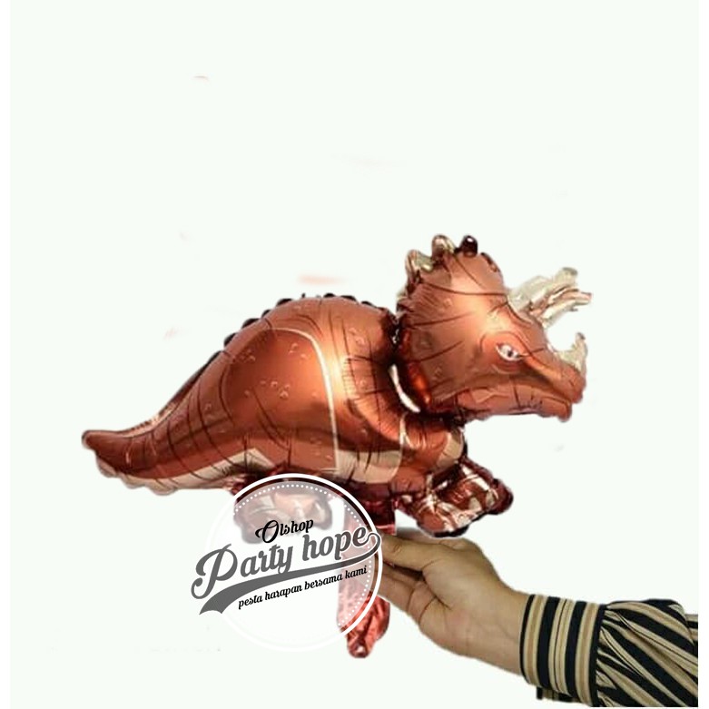 Jual Balon mini Animal Dinosaurus TRICERATOPS / Balon Jurassic Park ...