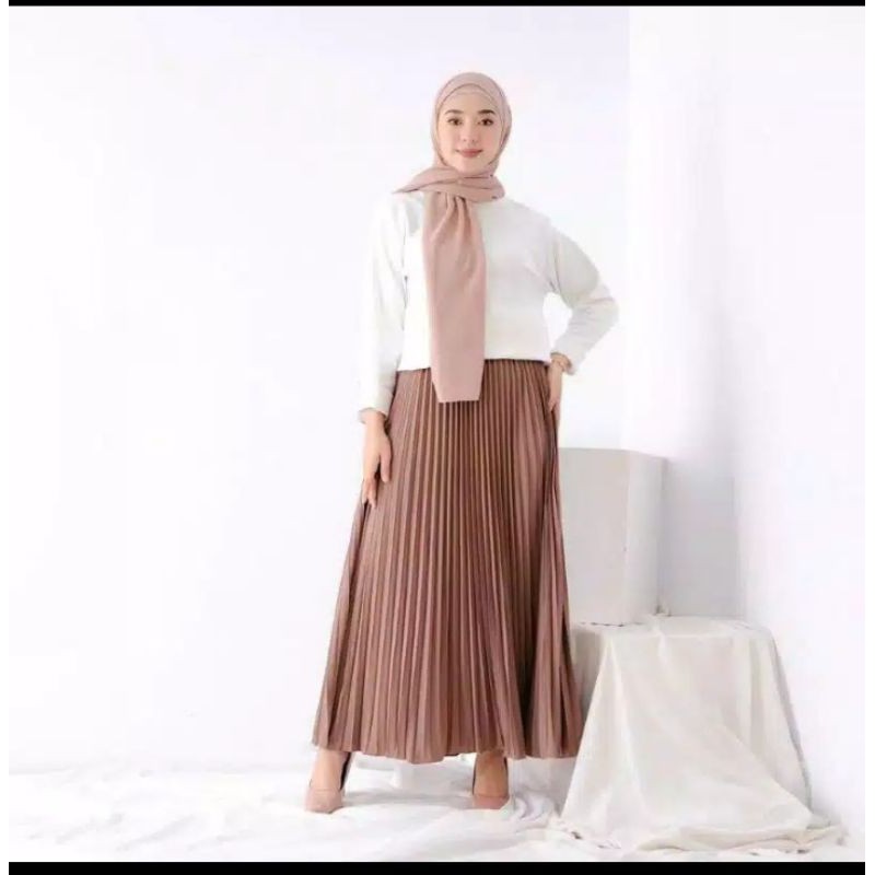 Jual ROK PLISKET PREMIUM//FASHION MUSLIM//ROK HYGET PREMIUM DEWASA ...