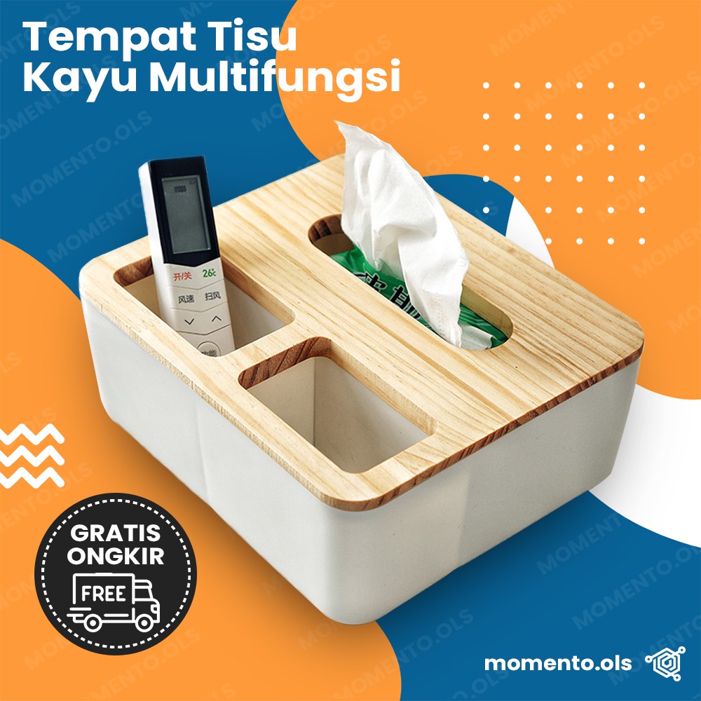 Jual Tempat Tisu Serbaguna Kotak Tisu Kayu Tissue box | Shopee Indonesia