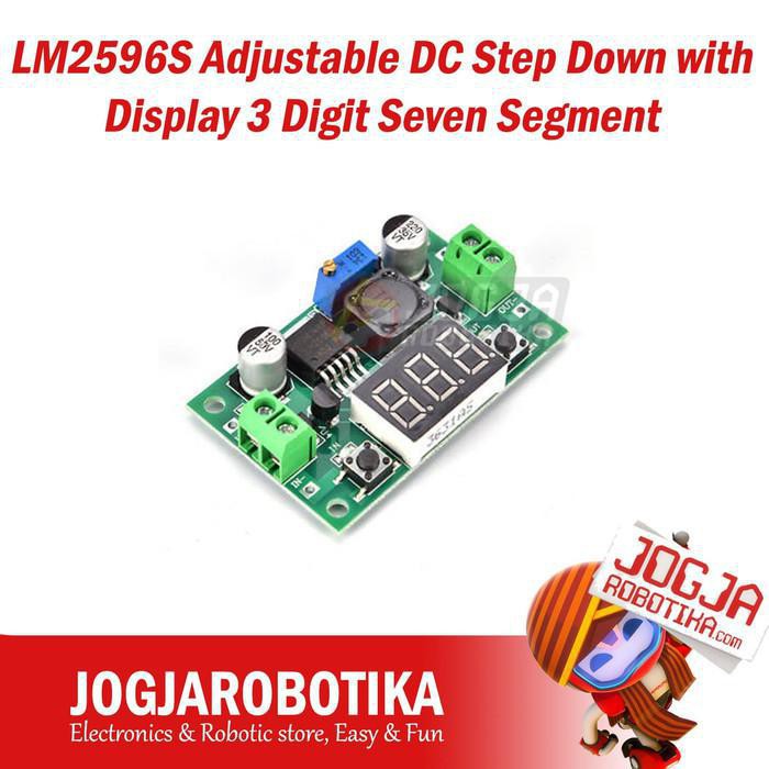 Jual LM2596S LM2596 Adjustable DC Step Down with Voltmeter Display 3 Digit Seven Segment ...